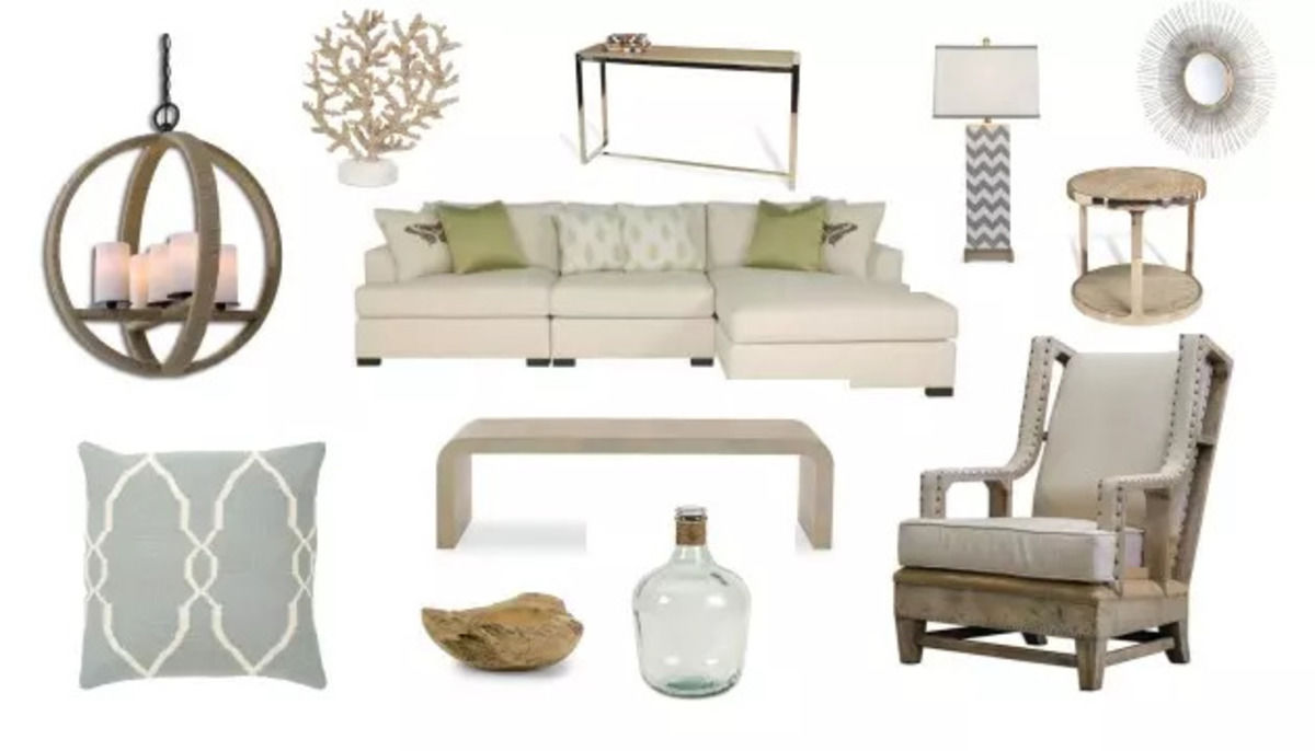 Seaside chic living room Scout & Nimble