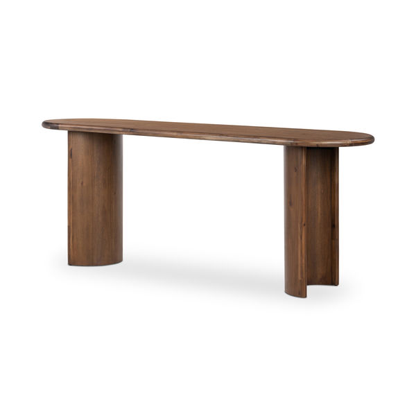 Paden Large Seasoned Brown Acacia Console Table | Scout & Nimble