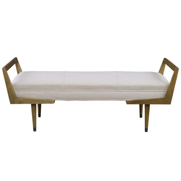 Waylon Modern Ivory Bench | Scout & Nimble