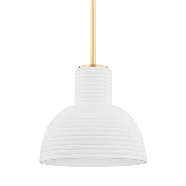 Paloma Ceramic White-Wash Shade Pendant Light | Scout & Nimble