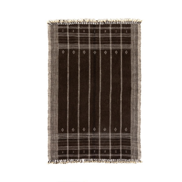 Bhujodi 50" X 70" Chocolate Wool Throw | Scout & Nimble