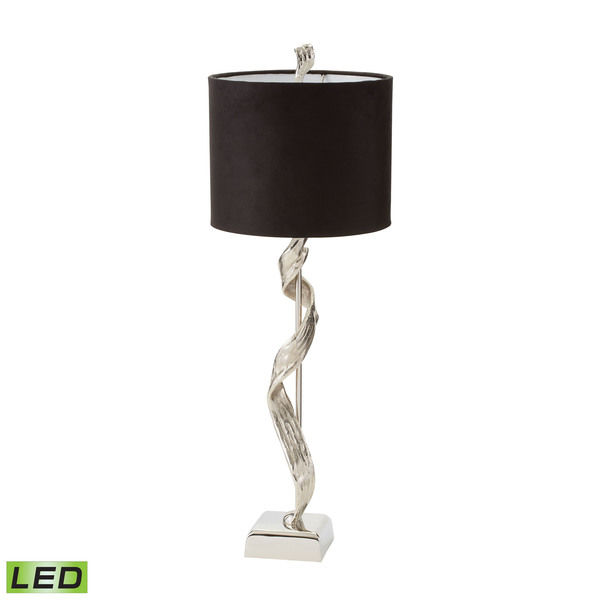 Twisted Bark Table Lamp In Nickel | Scout & Nimble
