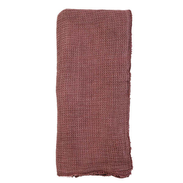 Venice Linen Oversized Throw Blanket - Berry | Scout & Nimble