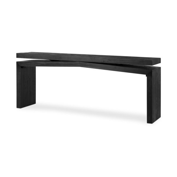 Matthes Aged Black Pine Rectangle Console Table | Scout & Nimble