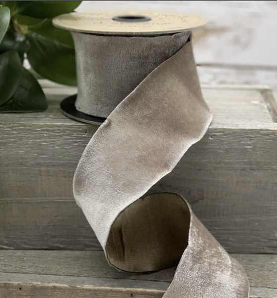 North Taupe Hot Cut Edge Ribbon, Set of 2 | Scout & Nimble