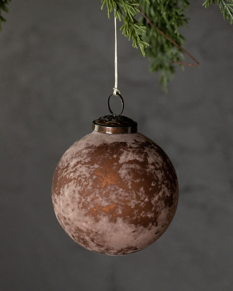 Textured Large Matte Plum Glass Ball Ornaments, Set of 4