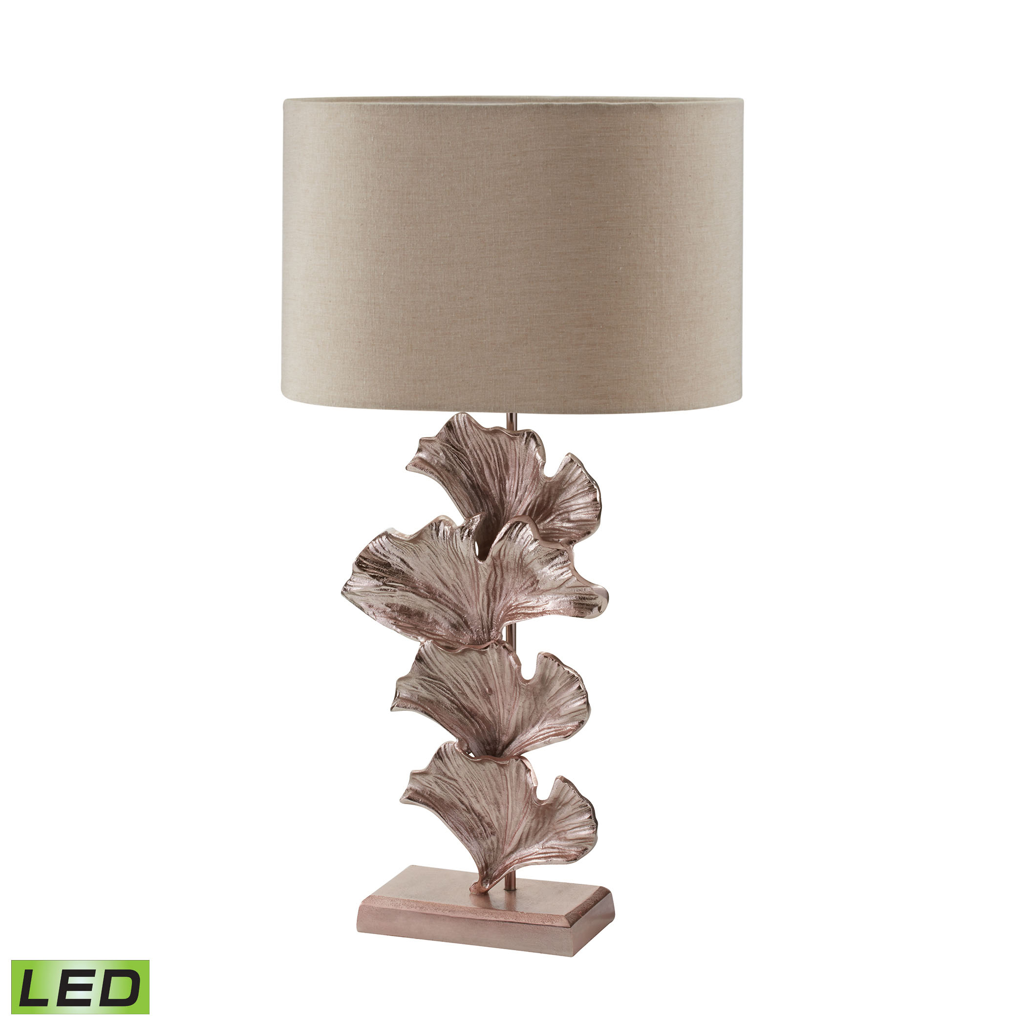 Ginkgo Leaf Table Lamp in Rose Gold | Scout & Nimble