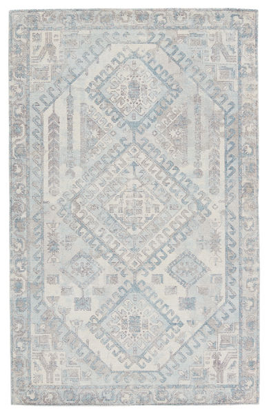 Arlowe Handmade Medallion Light Blue/ Gray Rug | Scout & Nimble