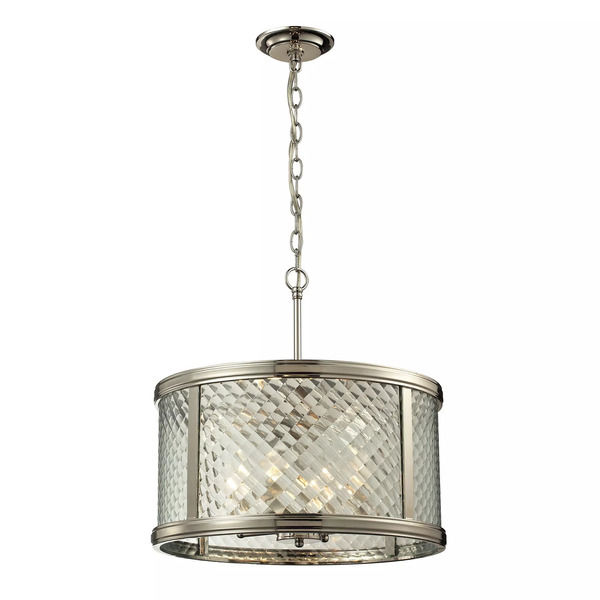 Chandler Collection 4 Light Pendant In Polished Nickel