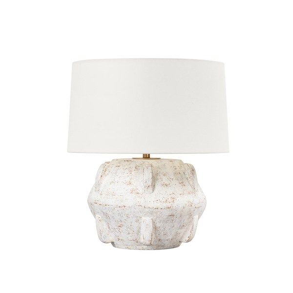 Vanda 1 Light White Stone Table Lamp | Scout & Nimble