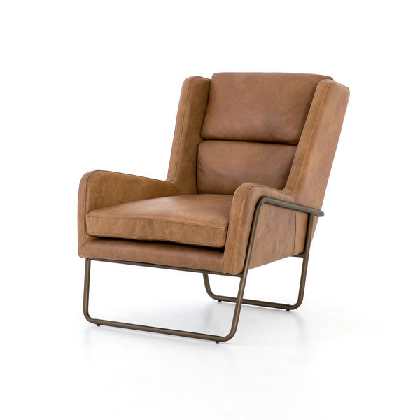 Wembley Patina Copper Leather Accent Chair | Scout & Nimble