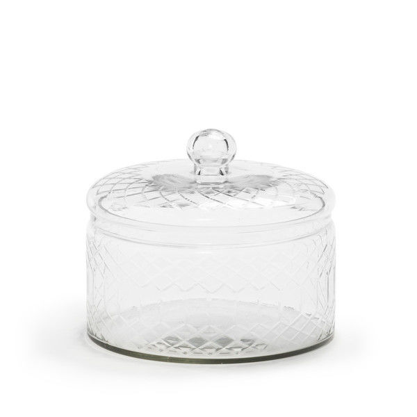 Carraway Etched Glass Canister with Lid | Scout & Nimble