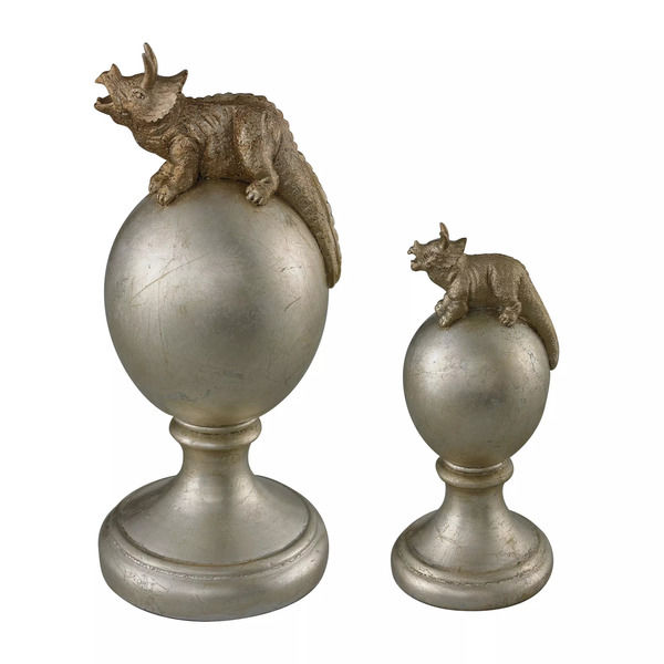 Set Of 2 Triceratops Finials | Scout & Nimble