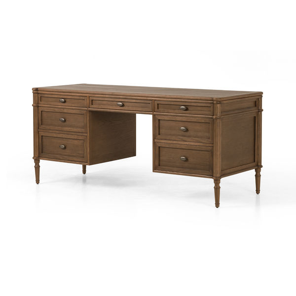 Toulouse Solid Oak Executive Desk | Scout & Nimble