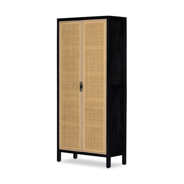 Caprice Tall Black Wash Mango Cabinet | Scout & Nimble