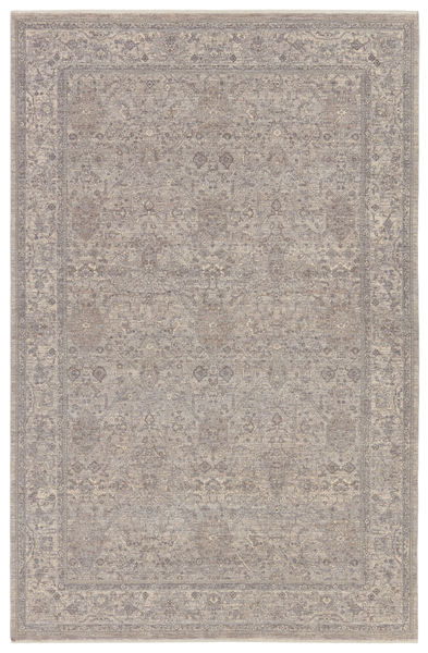 Vivace Traditional Floral Gray/ Taupe Rug - 7'10" x 9'10"