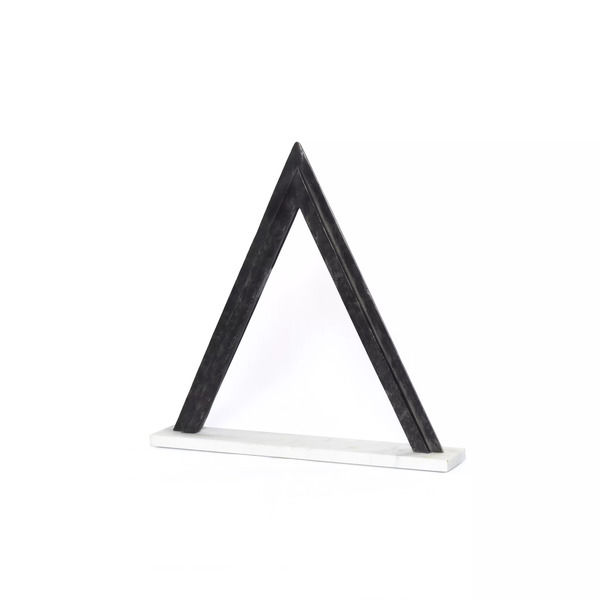 Zaria Triangular Sculpture Raw Black | Scout & Nimble