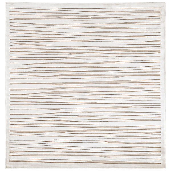 Linea Abstract White Square Rug | Scout & Nimble