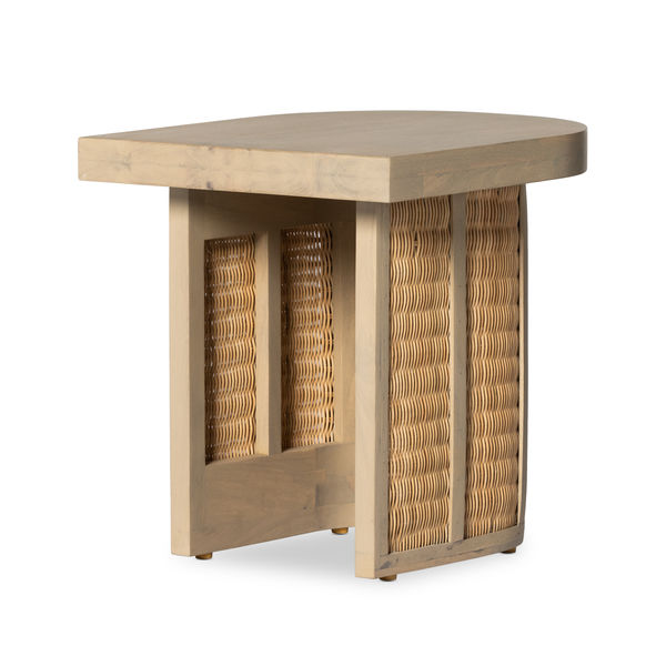 Lucinda Tan Cane End Table | Scout & Nimble