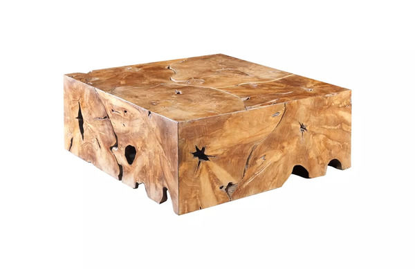 Teak Slice Square Coffee Table | Scout & Nimble