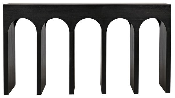 Bridge Hand Rubbed Black Hardwood Console | Scout & Nimble