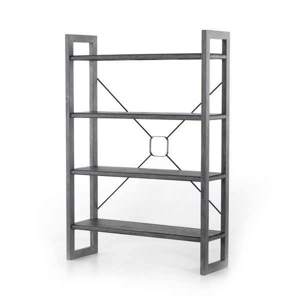 Valetta Bookcase Rustic Washed Grey | Scout & Nimble