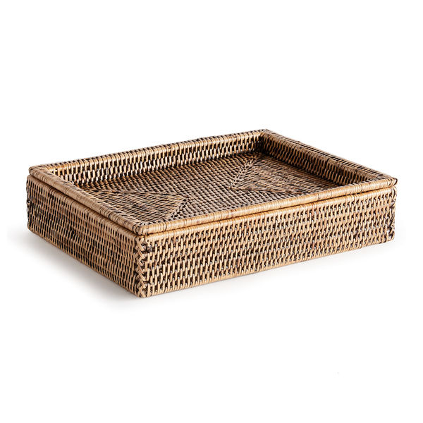 Burma Rattan Lidded Letter Box | Scout & Nimble