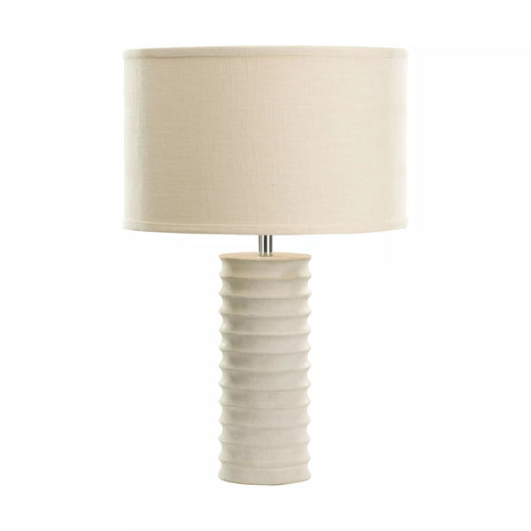 Mint Sand Stone Round Ribed Table Lamp | Scout & Nimble