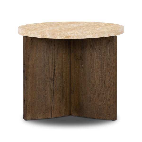 Toli Rustic Fawn Veneer Oak End Table | Scout & Nimble