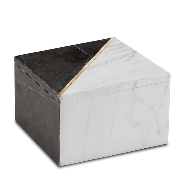 Deena Black and White Marble Box | Scout & Nimble