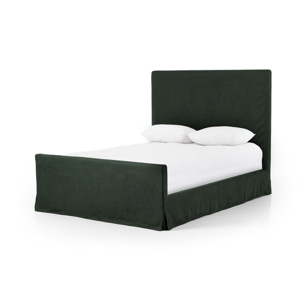 Daphne Brussels Pine Linen Slipcover King Bed | Scout & Nimble
