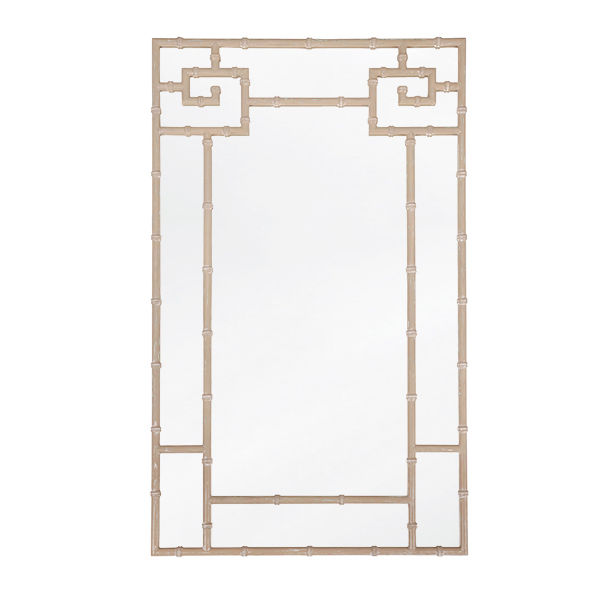 Tessa Light Cerused Oak Bamboo Detail Mirror | Scout & Nimble