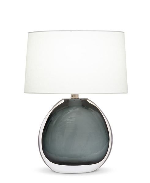 Nellie Glass Oval Table Lamp - Grey | Scout & Nimble