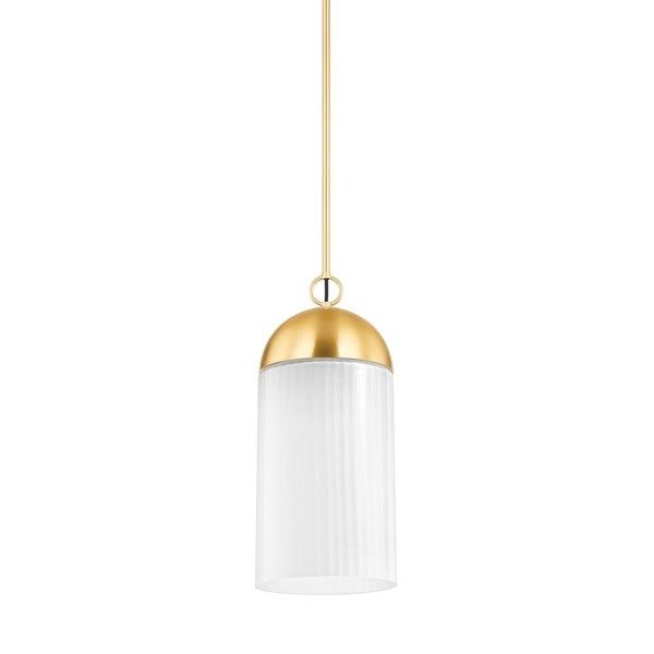 Emory 1-Light Modern Aged Brass & Glass Pendant | Scout & Nimble