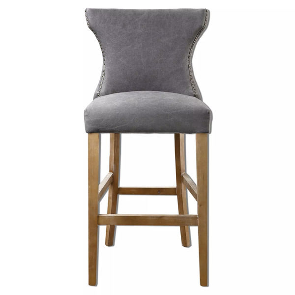 Uttermost Gamlin Gray Bar Stool | Scout & Nimble