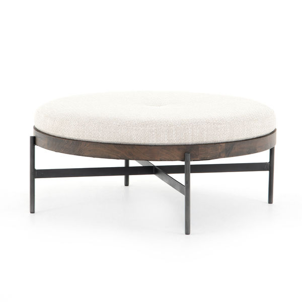 Edwyn Large Gibson Wheat Ottoman | Scout & Nimble