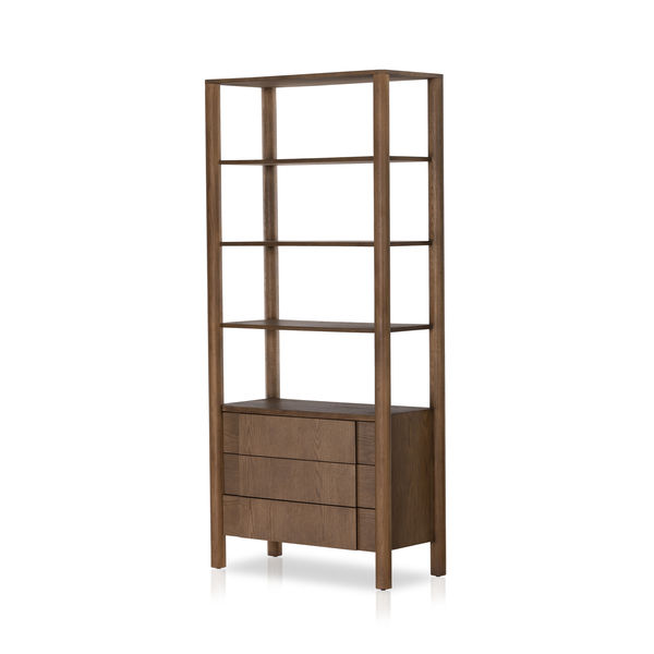 Pollard Tan Oak Veneer Bookcase | Scout & Nimble