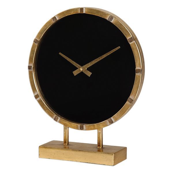 Uttermost Aldo Gold Table Clock | Scout & Nimble