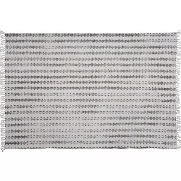 Block Print Rug Cotton Rug Sawtooth Stripe | Scout & Nimble