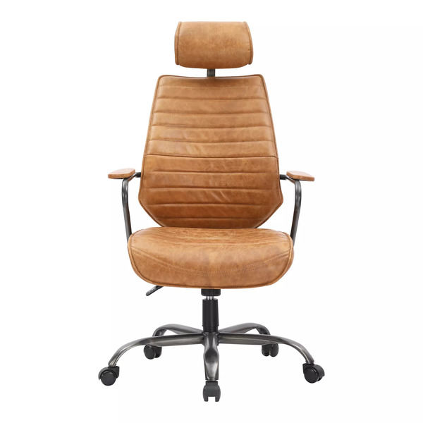 Executive Cognac Swivel Office Chair | Scout & Nimble