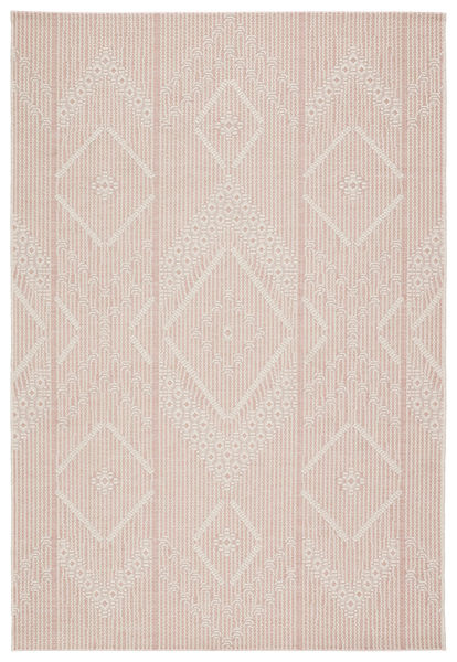 Shiloh Indoor / Outdoor Tribal Light Pink / Cream Area Rug