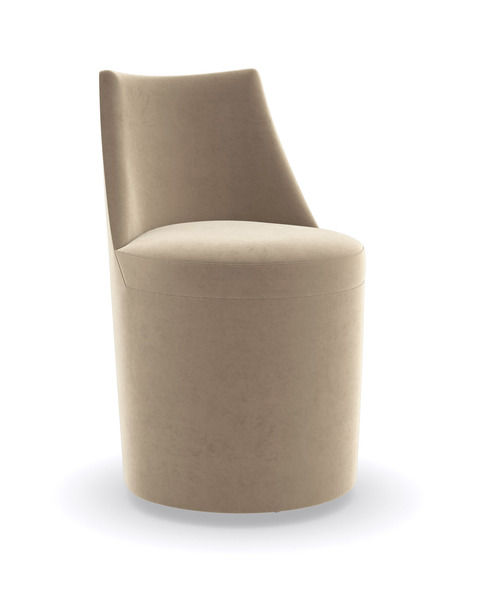 Tan Velvet Modern Barrel Roll Chair | Scout & Nimble