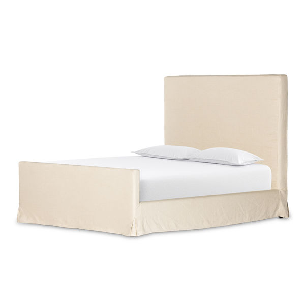 Daphne Brussels Natural Linen Slipcover King Bed | Scout & Nimble