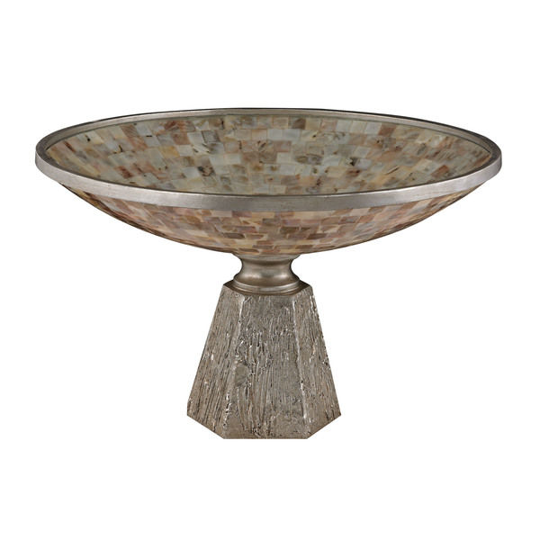 Mother Of Pearl Bowl Set On Silver Leaf Base | Scout & Nimble