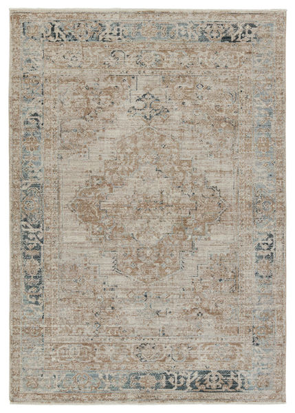 Emory Updated Traditional Medallion Taupe/ Tan Rug - 9'6" x 12'6"