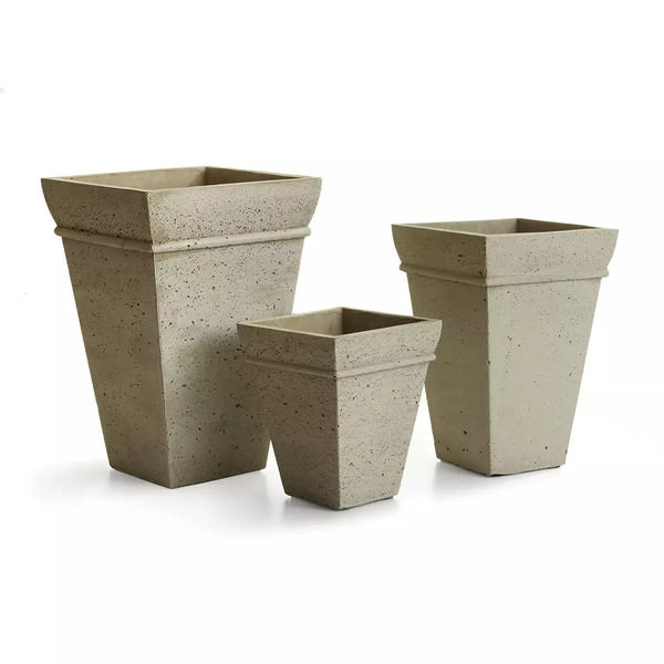 Concretelite Cailen Tall Square Pots, Set Of 3 | Scout & Nimble