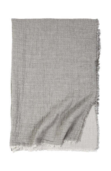 Hermosa Oversized Throw Blanket - Light Grey / Cream | Scout & Nimble