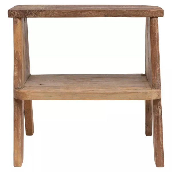 Reclaimed Wood Step Stool / Accent Table With Shelf | Scout & Nimble