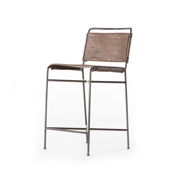 Wharton Counter Stool Distressed Brown | Scout & Nimble