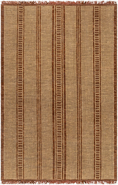Touareg Woven Jute Brown Striped Rug - 2'6" x 8' | Scout & Nimble